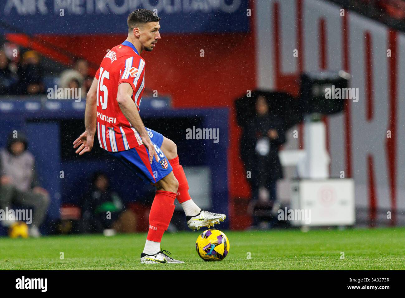 Clement Lenglet (Atletico de Madrid) seen in action during the LaLiga ...