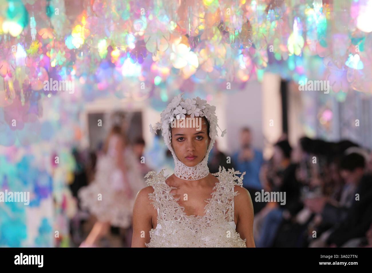 A model wears a creation as part of the Susan Fang Fall/Winter 2025 ...