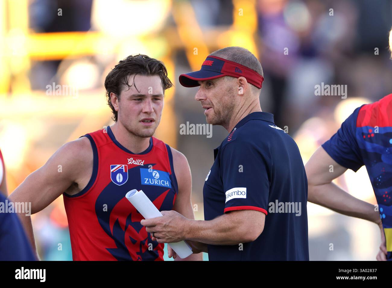 Simon Goodwin, head coach of the Melbourne Demons is seen during the ...