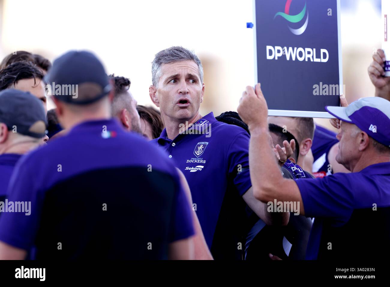 Perth, Australia. 02nd Mar, 2025. Justin Longmuir, coach of the ...