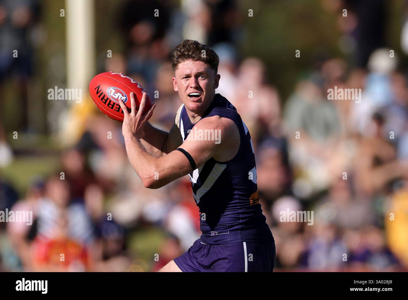 Perth, Australia. 02nd Mar, 2025. Nathan O'Driscoll of the Dockers in ...