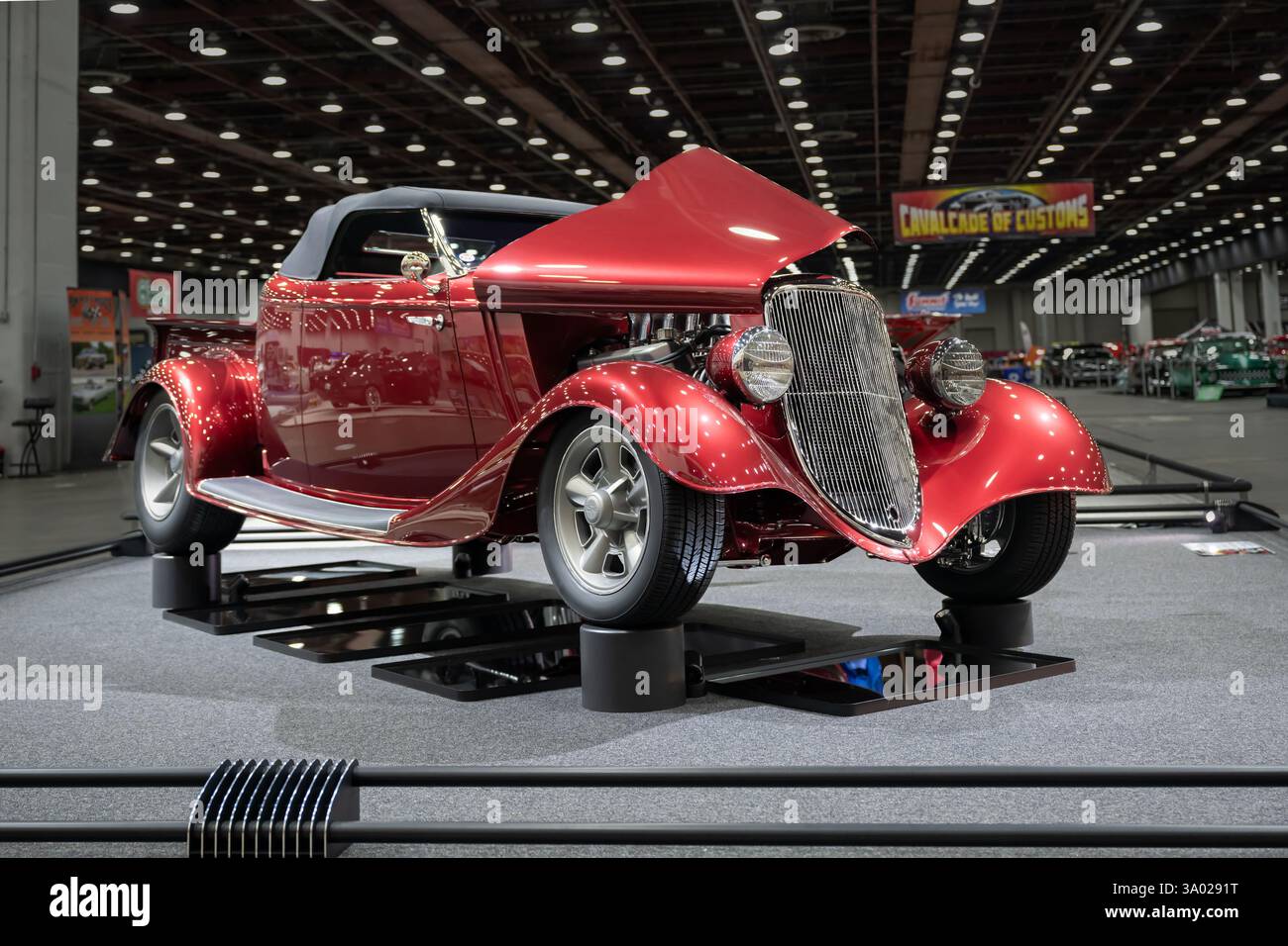 DETROIT, MI/USA - February 28, 2025: A custom 1933 Ford pickup ...