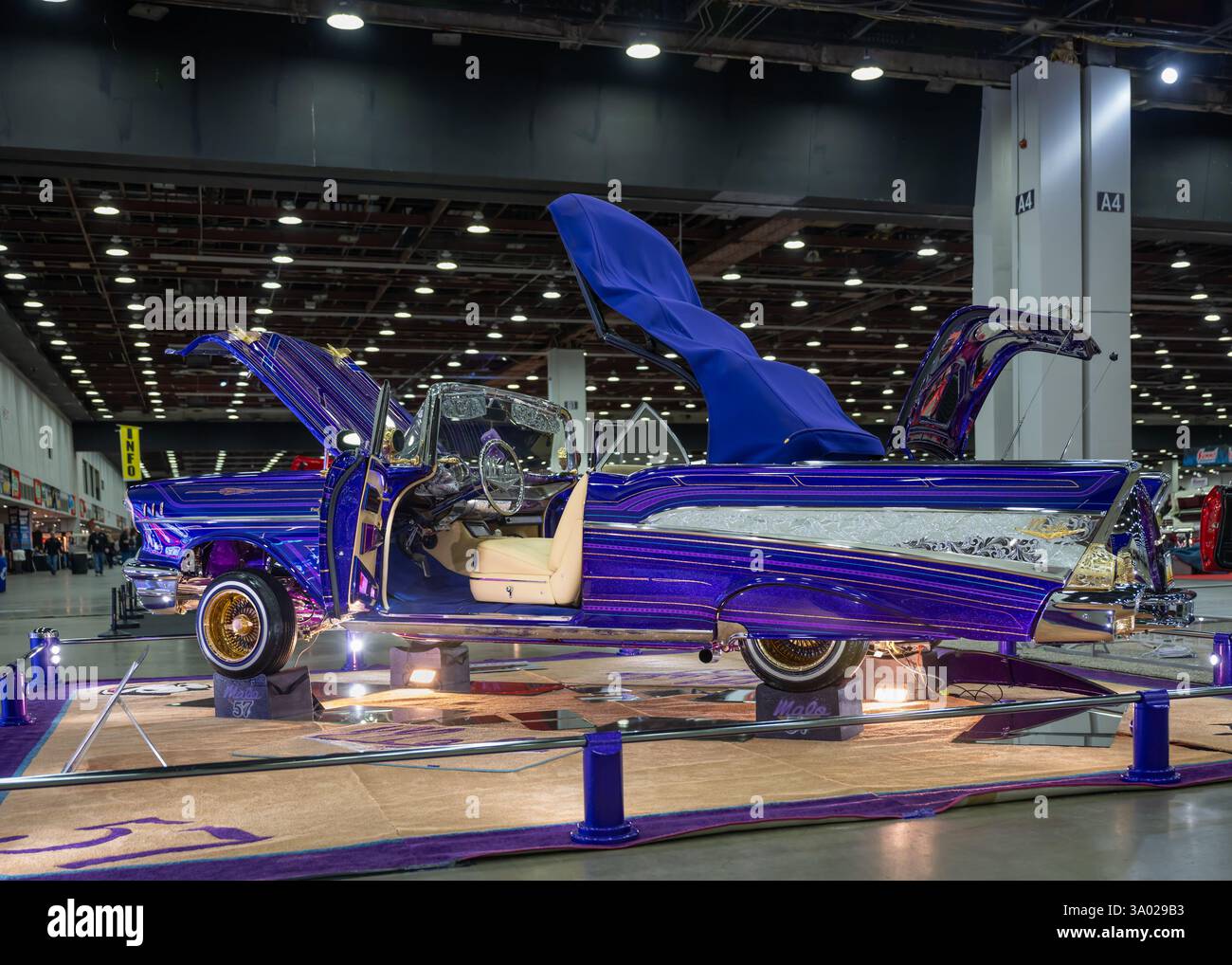 DETROIT, MI/USA - February 28, 2025: A custom 1957 Chevrolet Bel Air ...