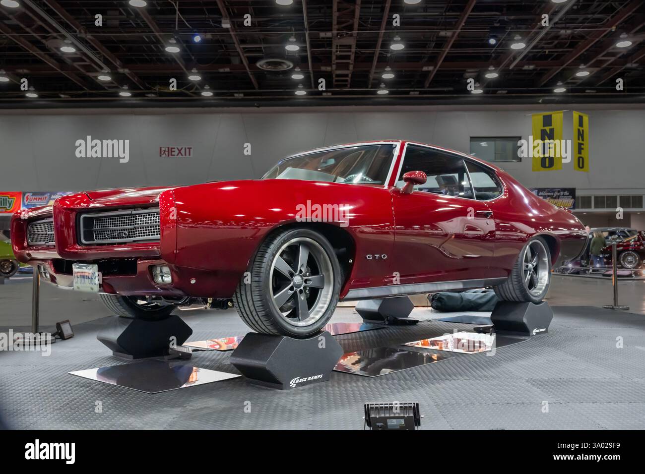 DETROIT, MI/USA - February 28, 2025: A custom 1969 Pontiac GTO car, at ...