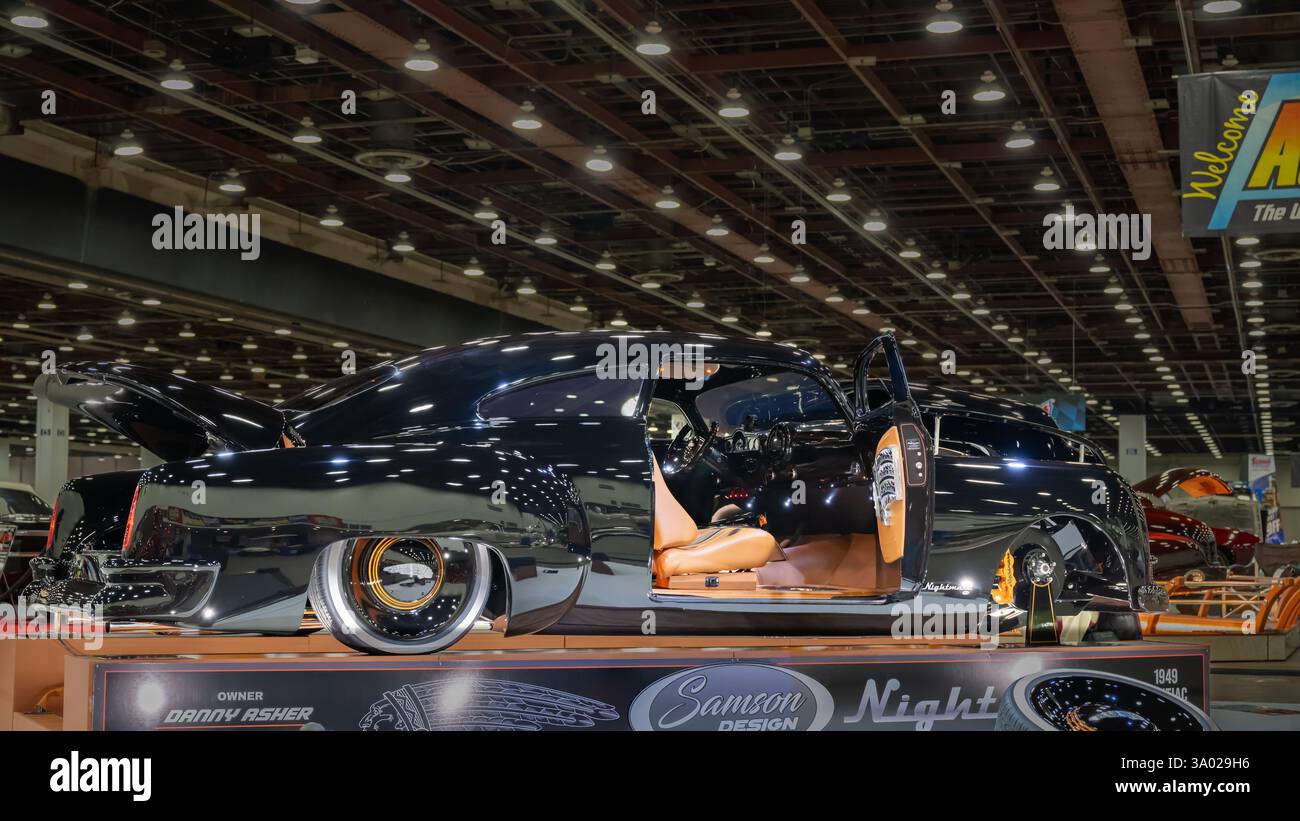 DETROIT, MI/USA - February 28, 2025: "Nightmare" A custom 1949 Pontiac ...