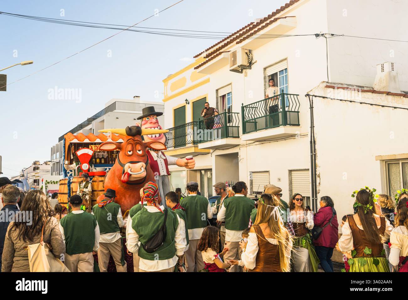 Altura, Portugal, March 1, 2025. Vibrant carnival parade in Altura ...