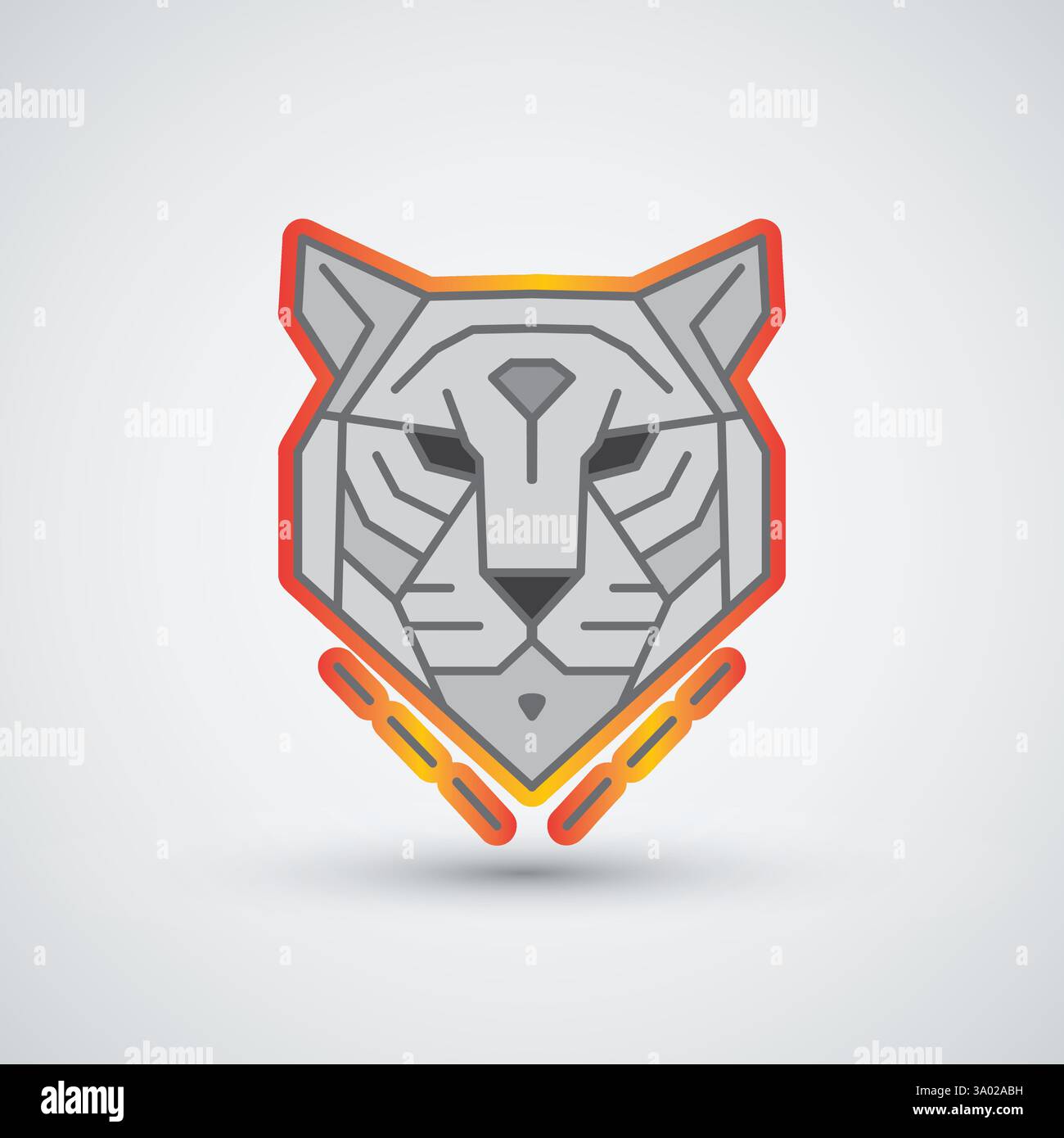 Modern tiger logo can be used for company logo or clothing geometric ...