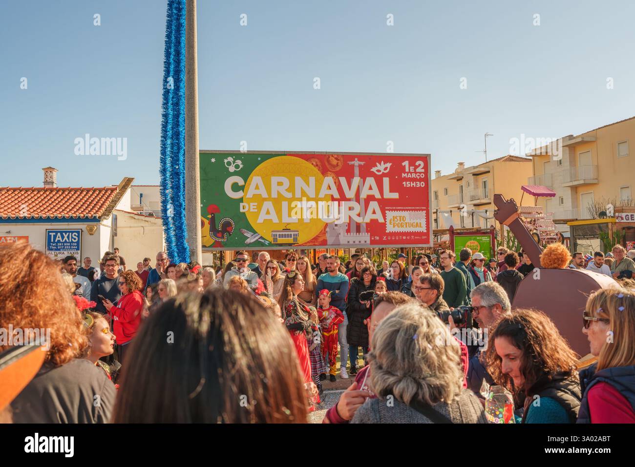 Altura, Portugal, March 1, 2025. Vibrant carnival parade in Altura ...