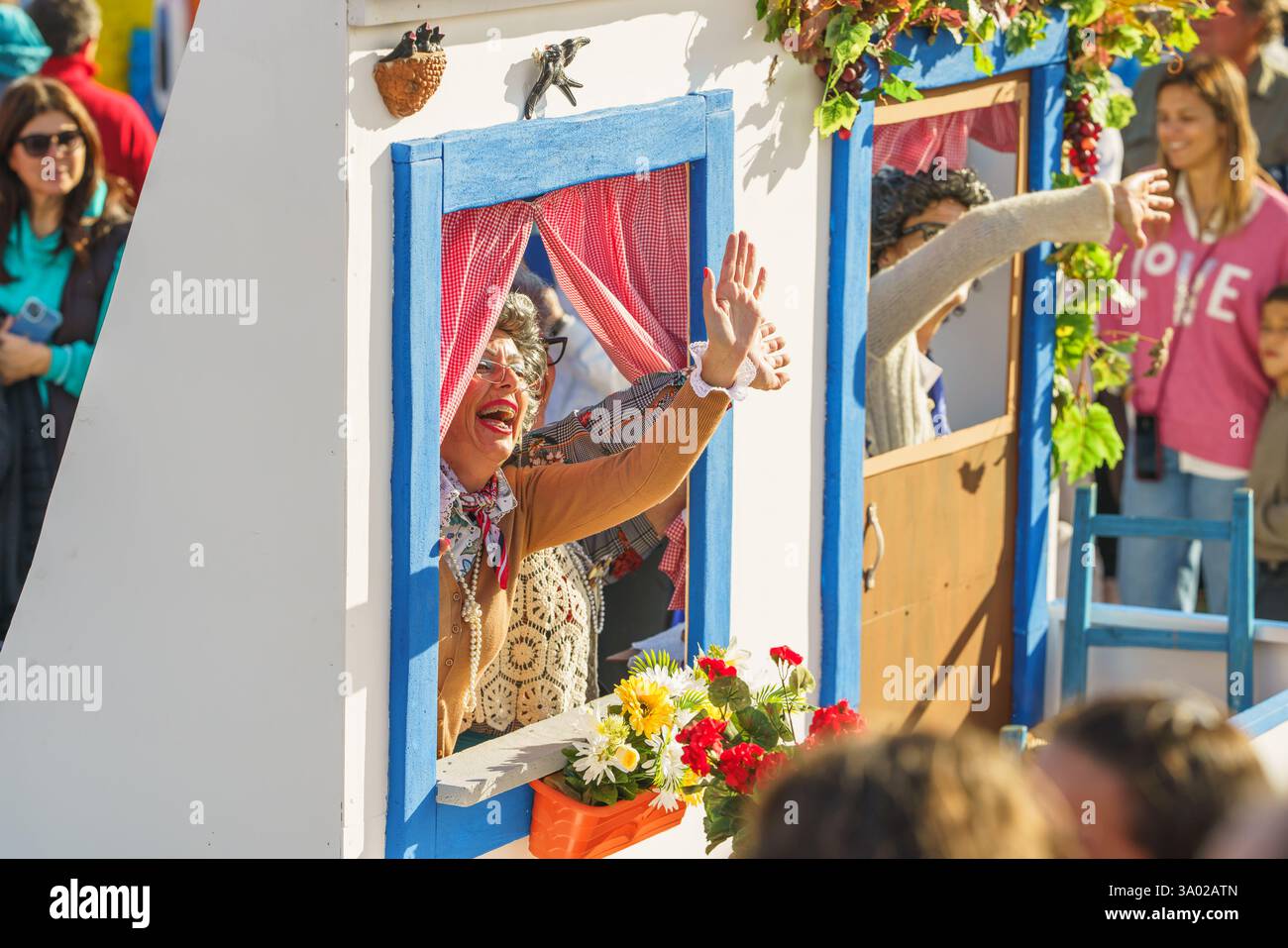 Altura, Portugal, March 1, 2025. Vibrant carnival parade in Altura ...