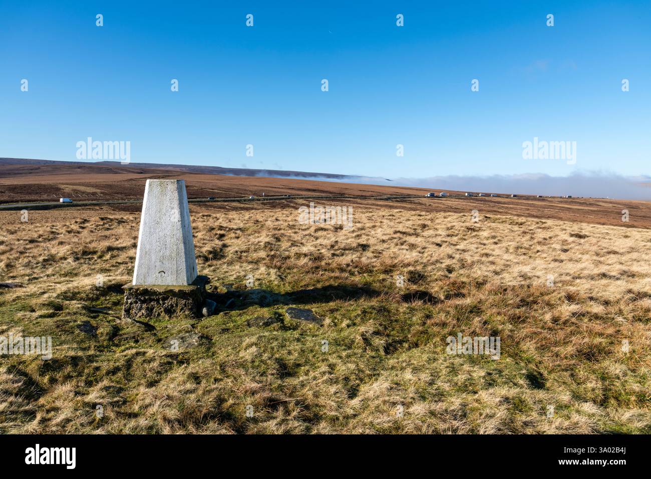 View of the A628 road over the Pennines near Penistone in South ...