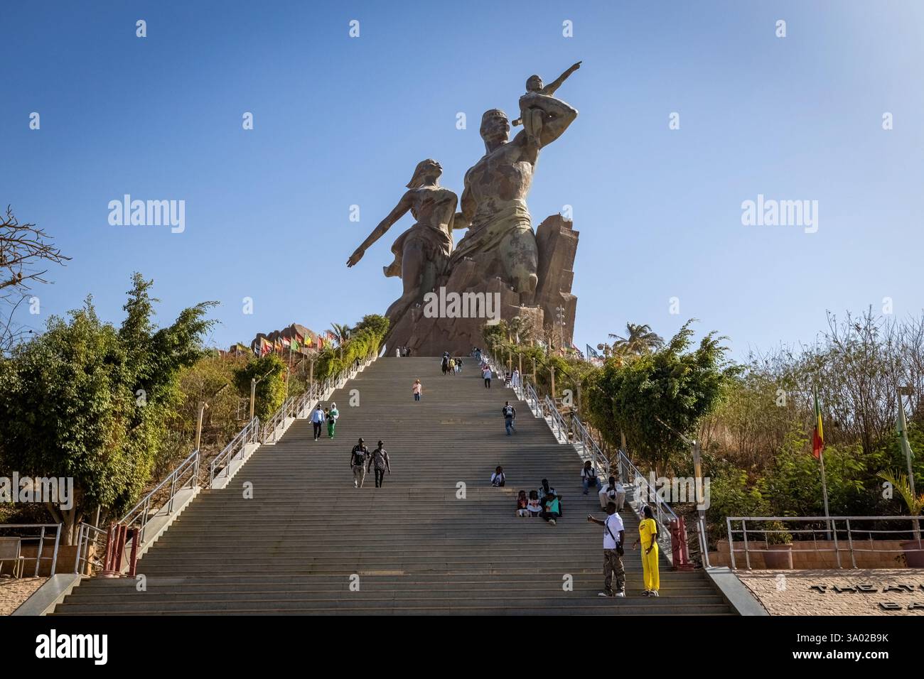 African Renaissance Monument in Dakar Downtown Senegal Stock Photo - Alamy