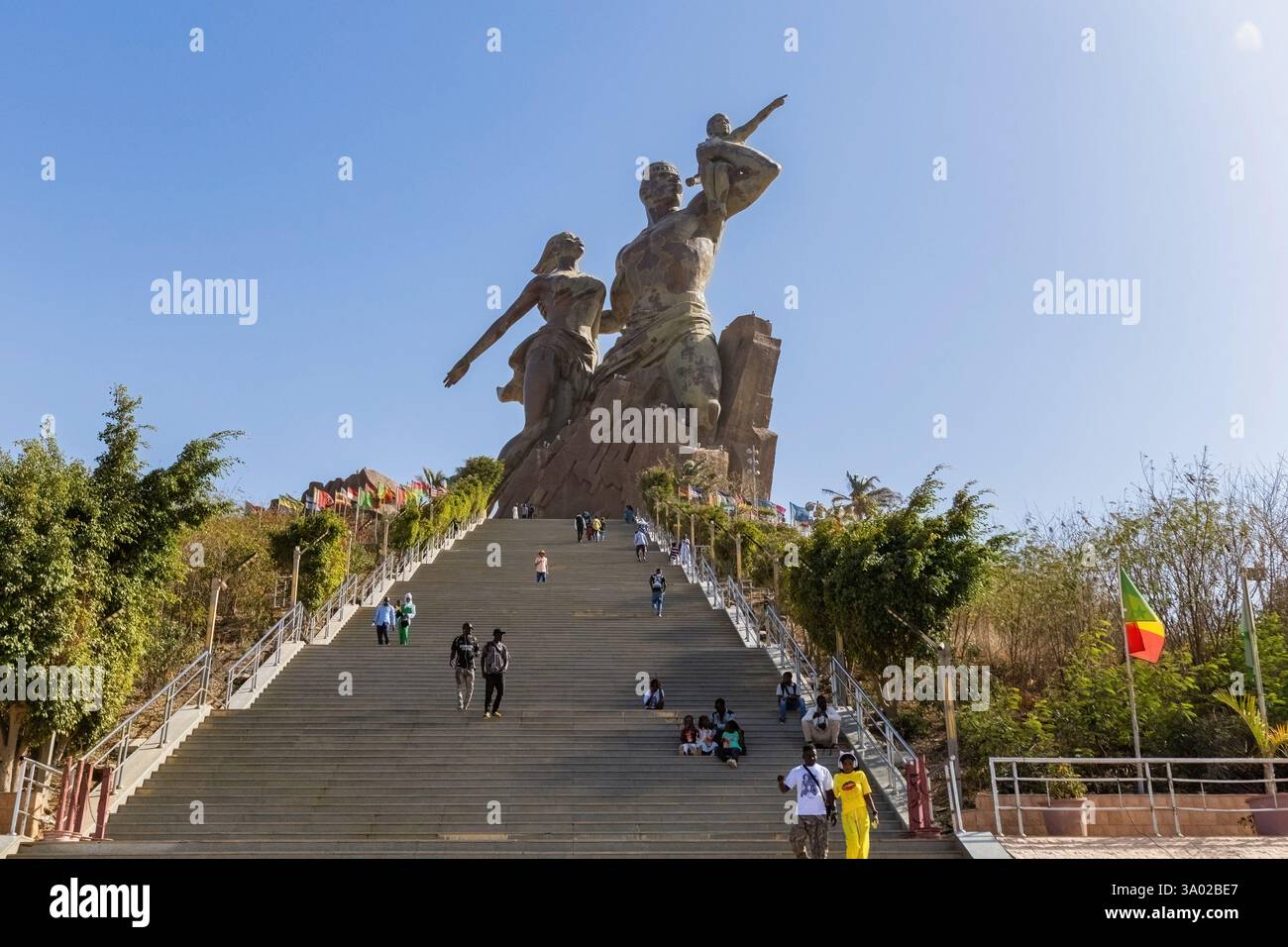 African Renaissance Monument in Dakar Downtown Senegal Stock Photo - Alamy