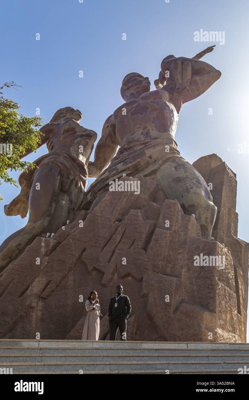 African Renaissance Monument in Dakar Downtown Senegal Stock Photo - Alamy