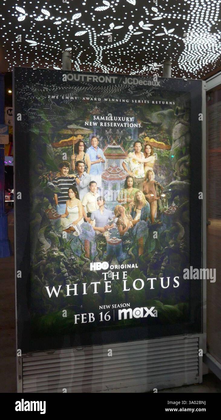 Los Angeles, California, USA 1st March 2025 The White Lotus Bus Stop ...