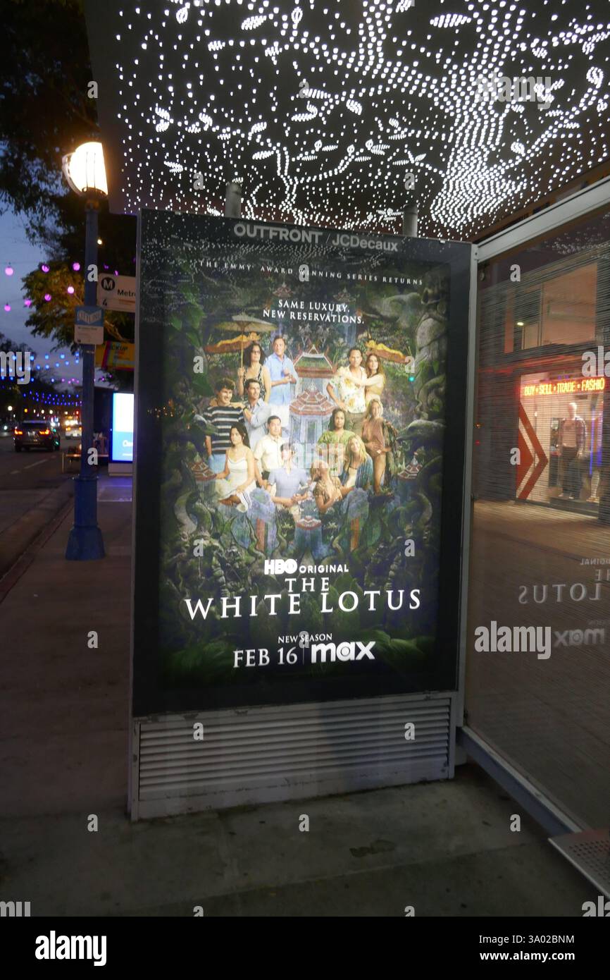 Los Angeles, California, USA 1st March 2025 The White Lotus Bus Stop ...