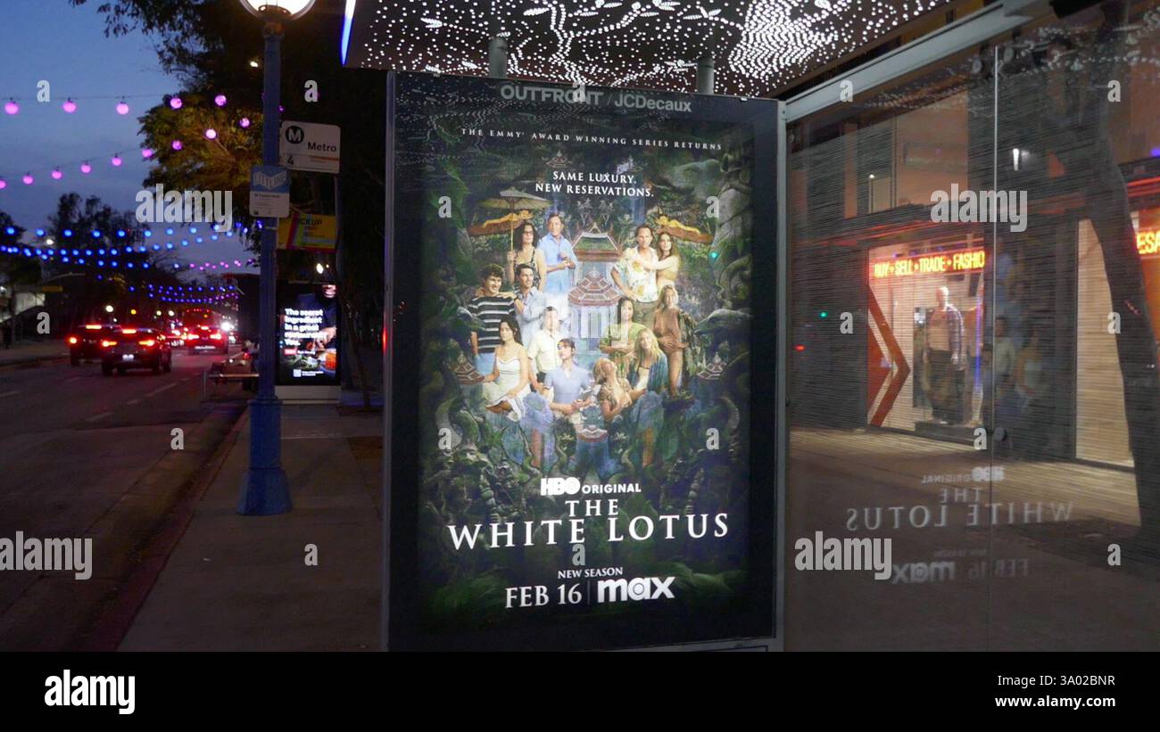 Los Angeles, California, USA 1st March 2025 The White Lotus Bus Stop ...