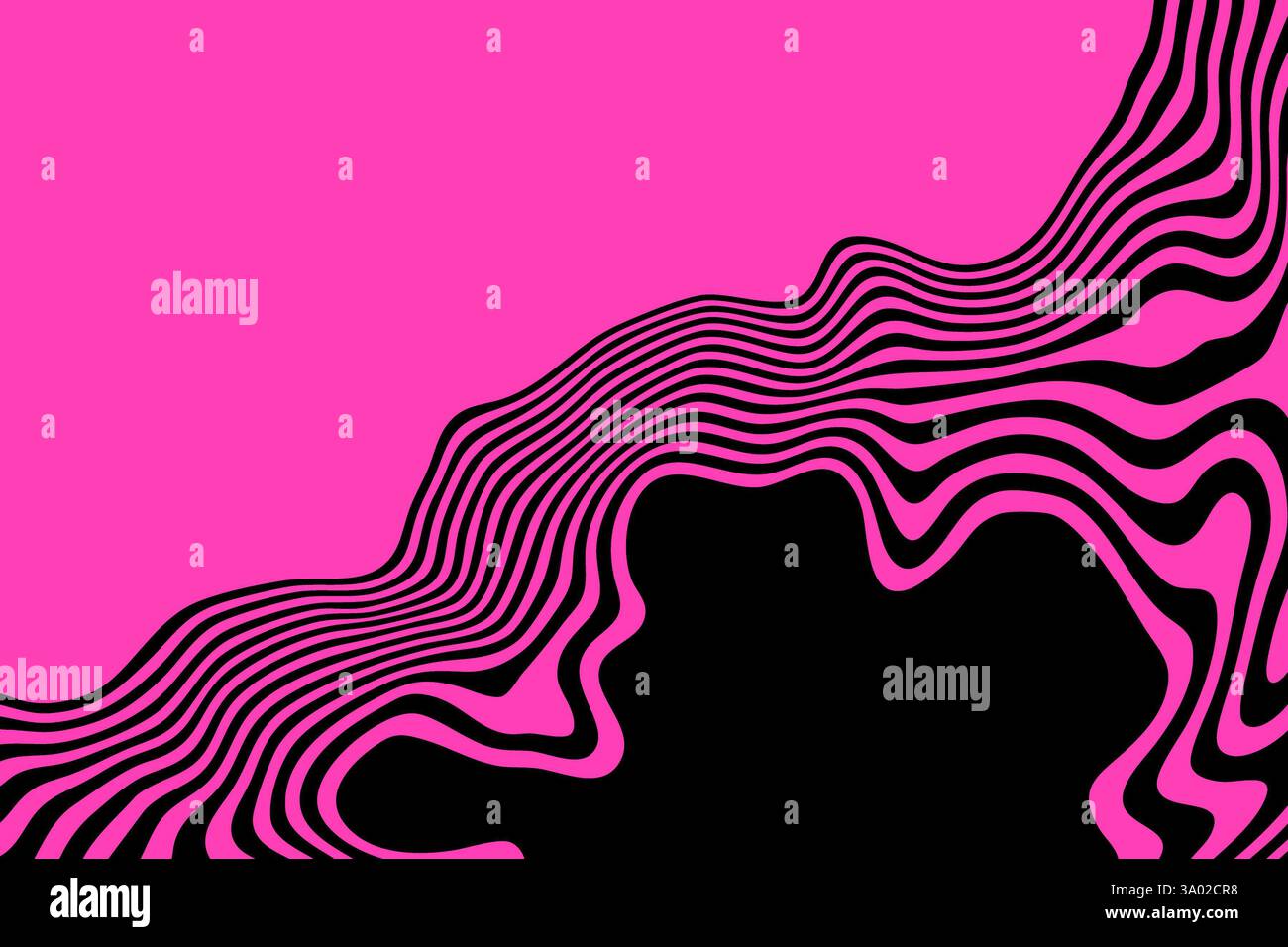Pink curved line stripe moving wave on black background Stock Photo - Alamy