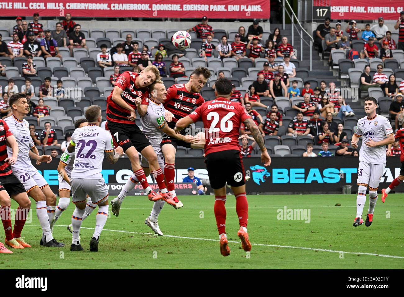 CommBank Stadium, Sydney, NSW, Australia. 2nd Mar, 2025. A-League ...
