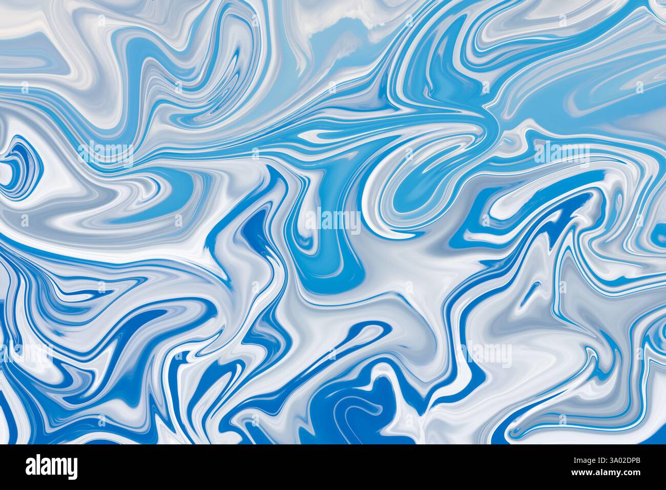 Abstract blue and white swirl pattern with dynamic fluid motion style ...