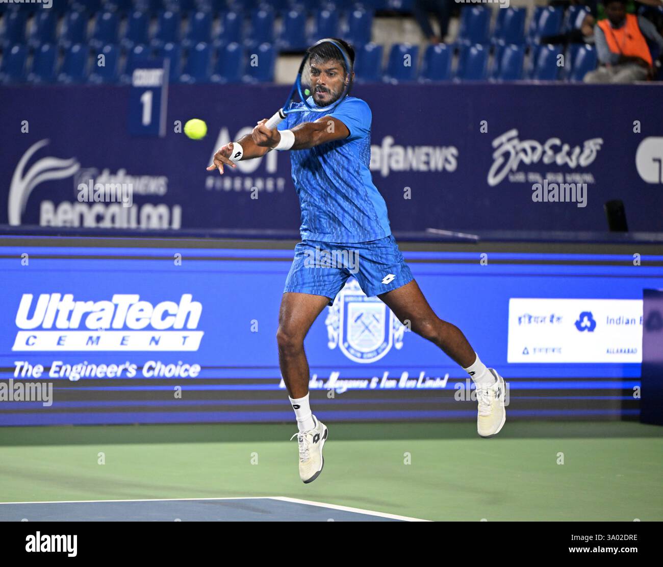 Bengaluru, India. 1st March, 2025. Top-seeded duo Anirudh Chandrasekar ...