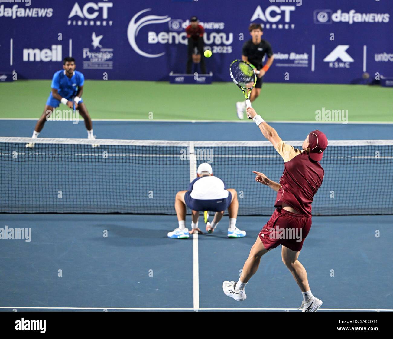 Bengaluru, India. 1st March, 2025. Top-seeded duo Anirudh Chandrasekar ...