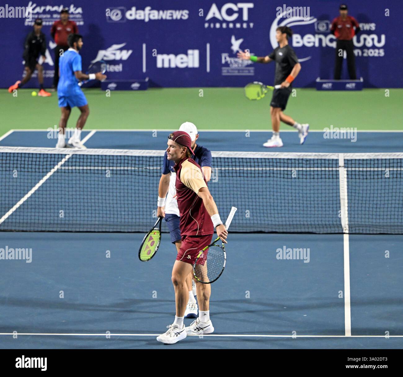 Bengaluru, India. 1st March, 2025. Top-seeded duo Anirudh Chandrasekar ...