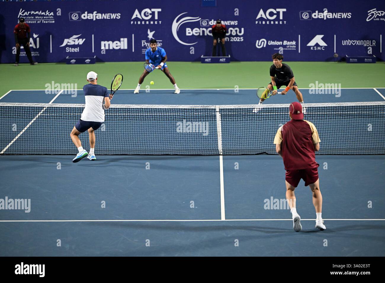 Bengaluru, India. 1st March, 2025. Top-seeded duo Anirudh Chandrasekar ...