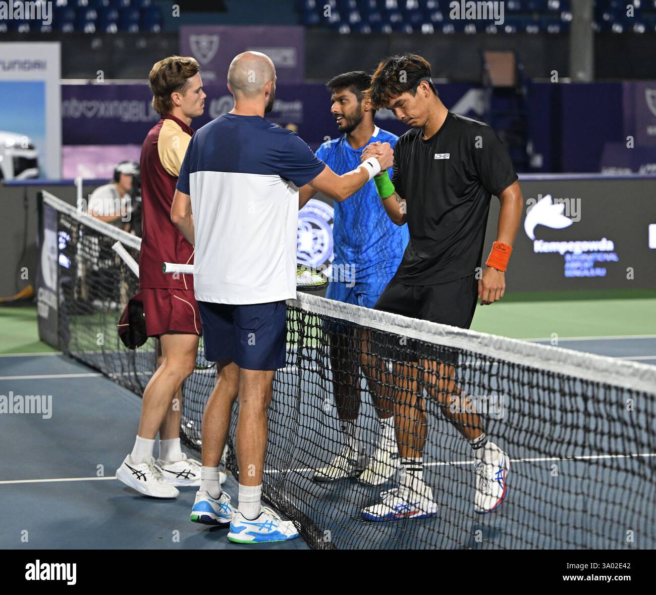Bengaluru, India. 1st March, 2025. Top-seeded duo Anirudh Chandrasekar ...
