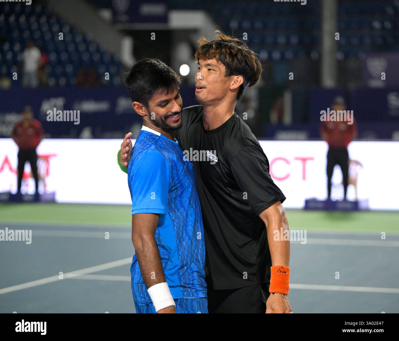 Bengaluru, India. 1st March, 2025. Top-seeded duo Anirudh Chandrasekar ...