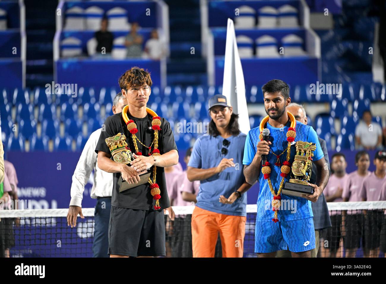 Bengaluru, India. 1st March, 2025. Top-seeded duo Anirudh Chandrasekar ...