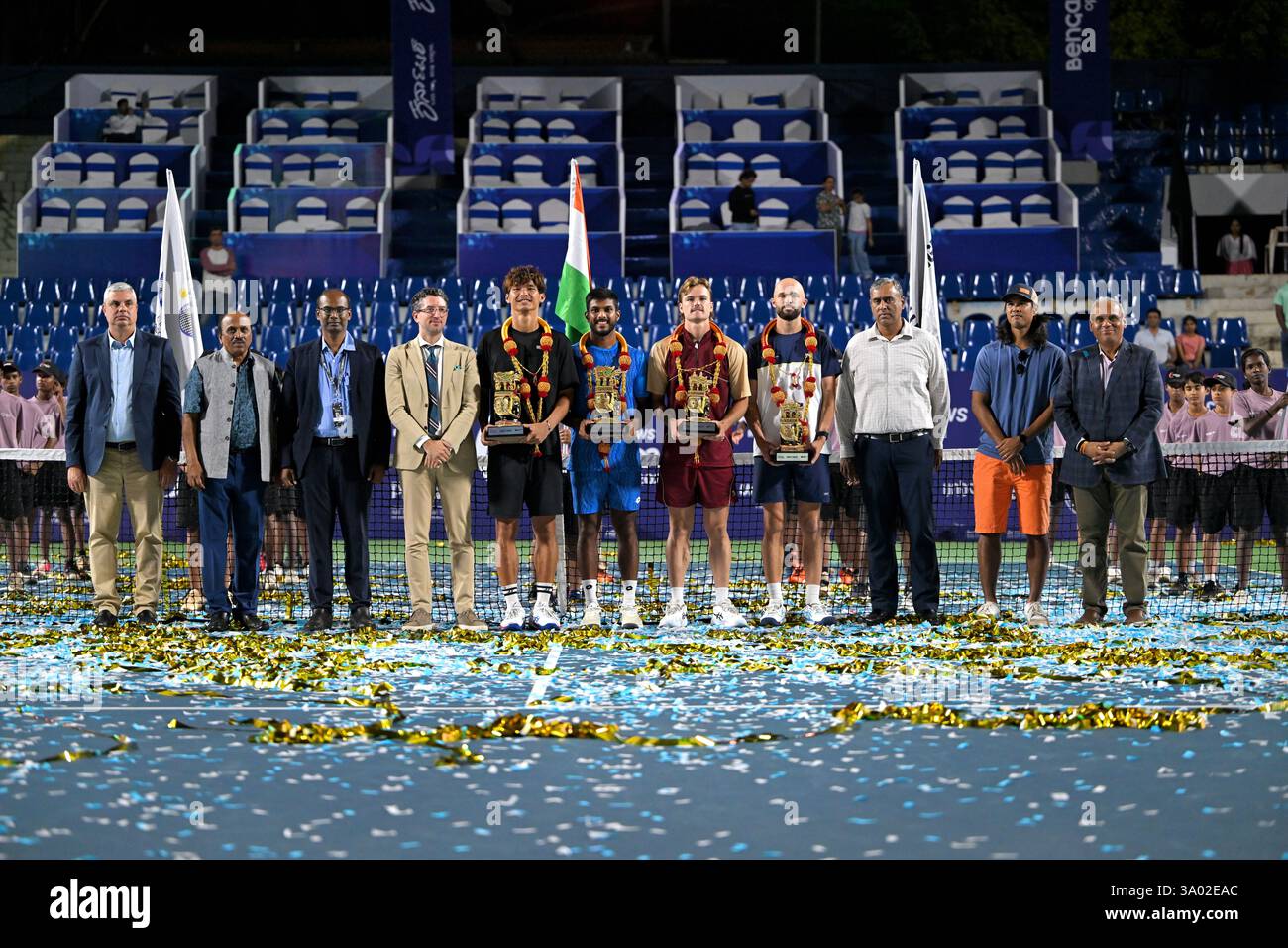 Bengaluru, India. 1st March, 2025. Top-seeded duo Anirudh Chandrasekar ...
