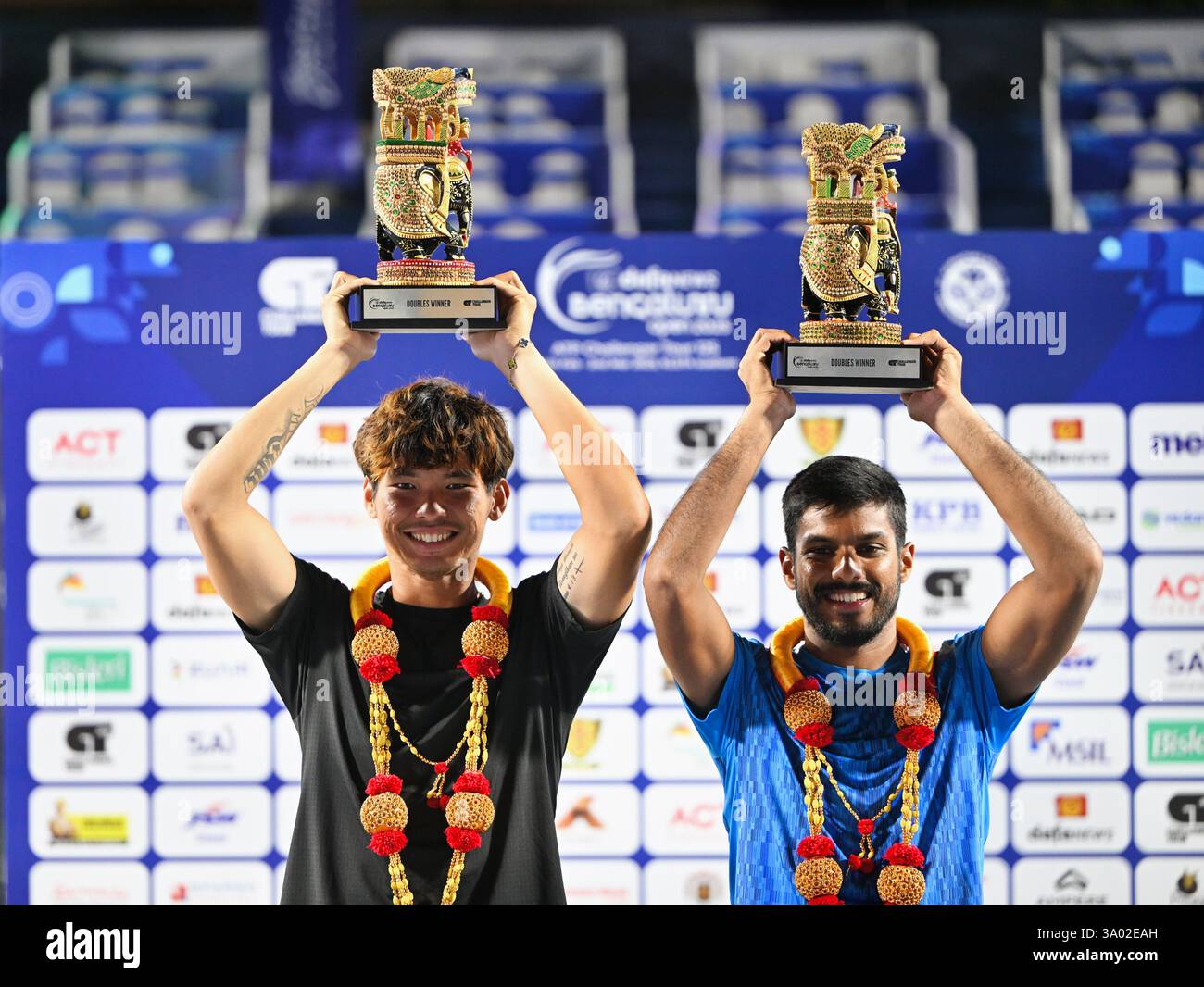 Bengaluru, India. 1st March, 2025. Top-seeded duo Anirudh Chandrasekar ...