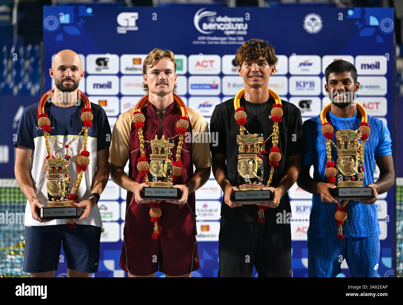 Bengaluru, India. 1st March, 2025. Top-seeded duo Anirudh Chandrasekar ...