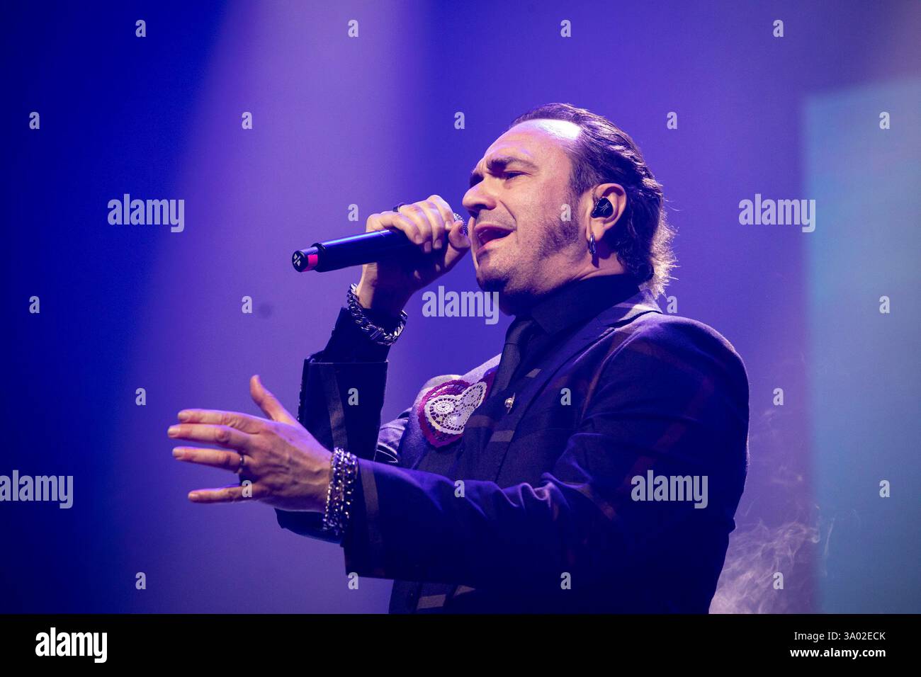 Porto, Portugal. 01st Mar, 2025. Fernando Ribeiro of Moonspell performs live during the event ...