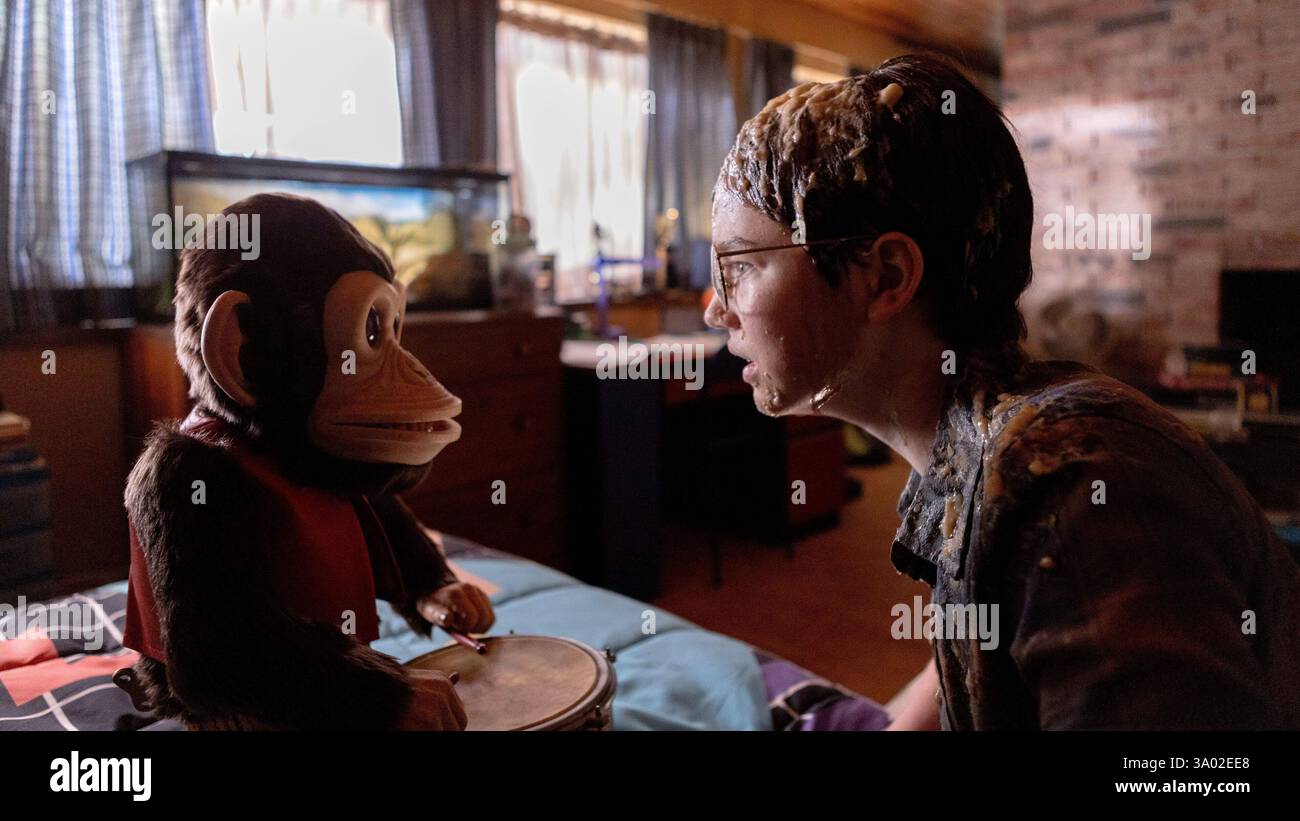 CHRISTIAN CONVERY in THE MONKEY (2025), directed by OSGOOD PERKINS. Credit: Atomic Monster ...