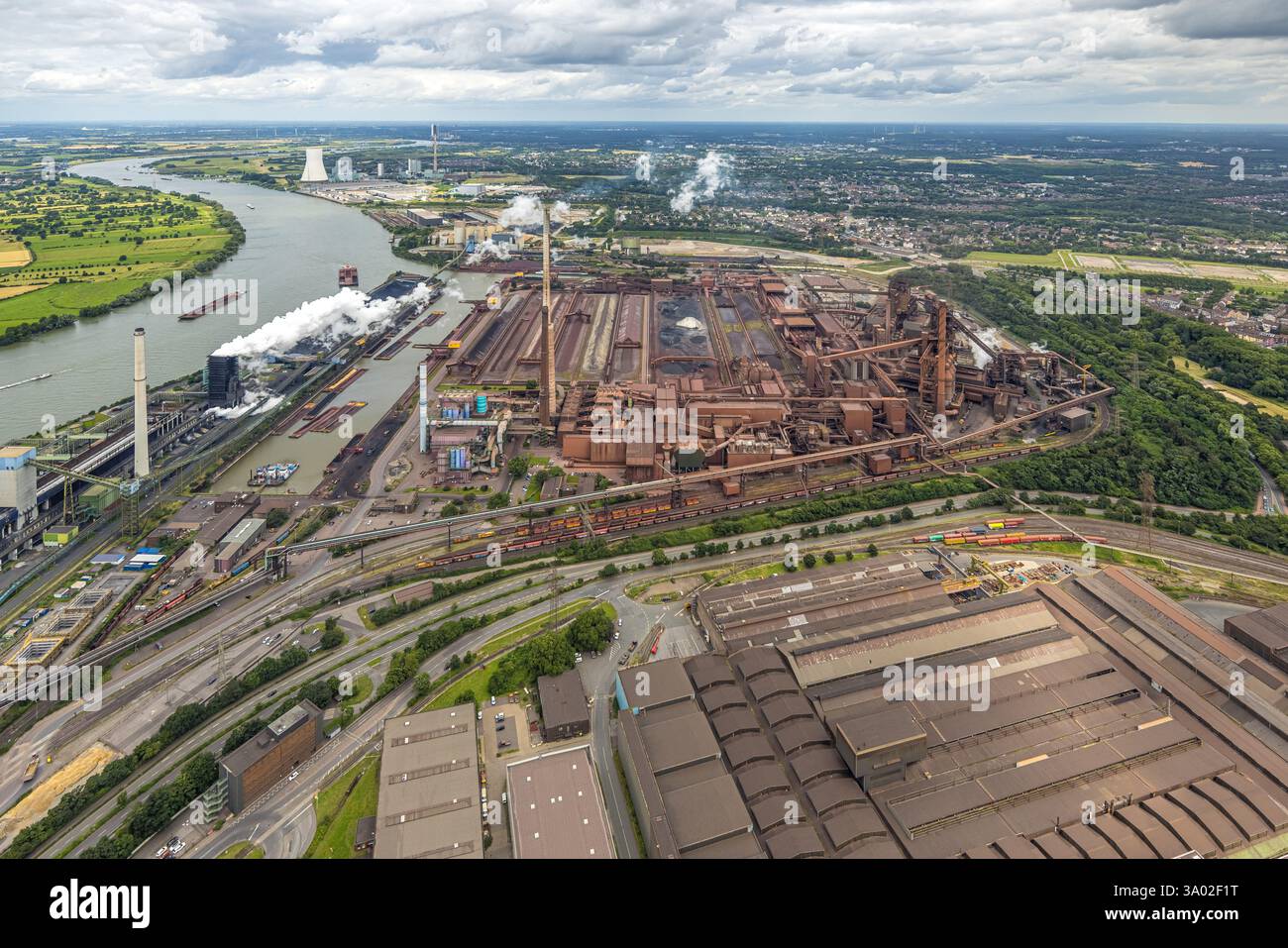 Aerial shot factory buildings on hi-res stock photography and images ...