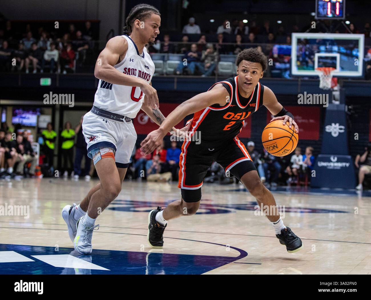 March 01 2025 Moraga, CA U.S.A CAPTION CORRECTION: Oregon State guard ...