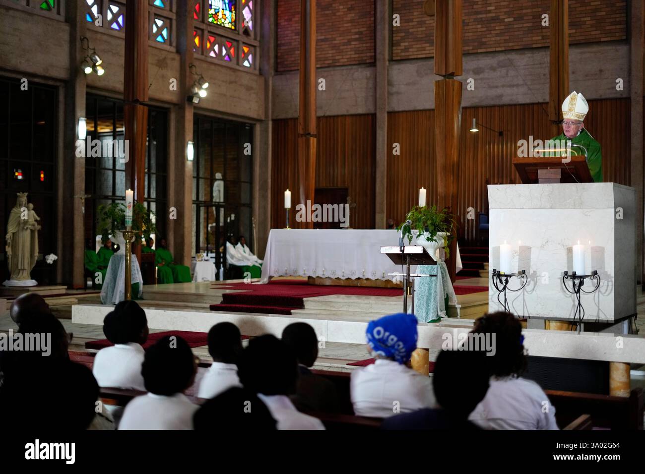 Cardinal Stephen Brislin speaks during a spiritual celebration praying ...