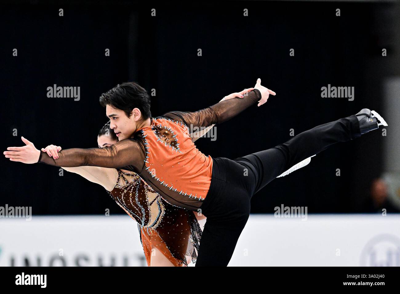 Olivia FLORES & Luke WANG (USA), during Junior Pairs Free Skating, at ...