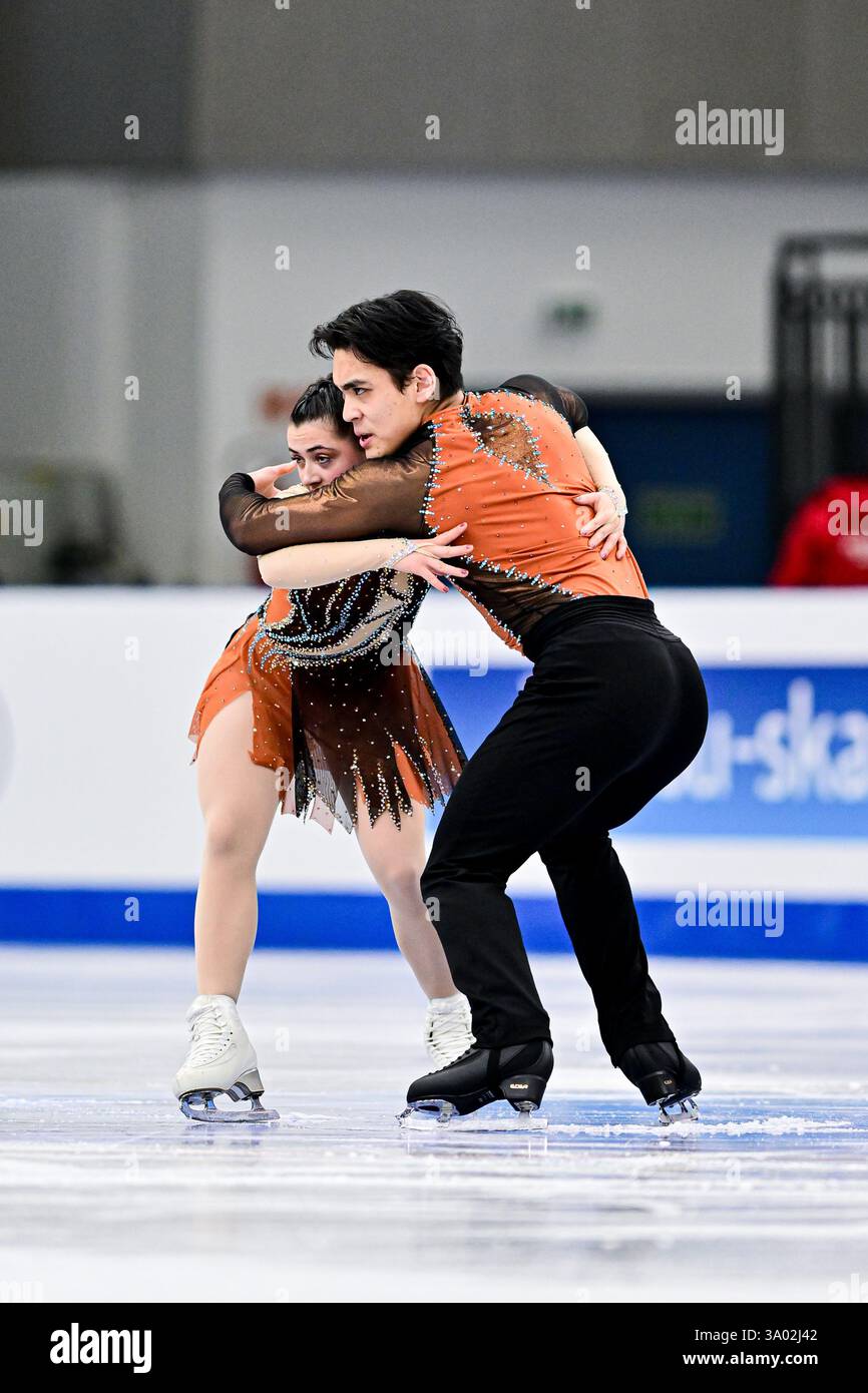 Olivia FLORES & Luke WANG (USA), during Junior Pairs Free Skating, at ...