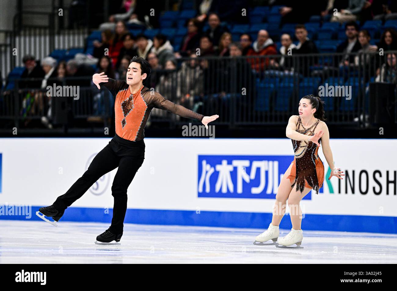 Olivia FLORES & Luke WANG (USA), during Junior Pairs Free Skating, at ...