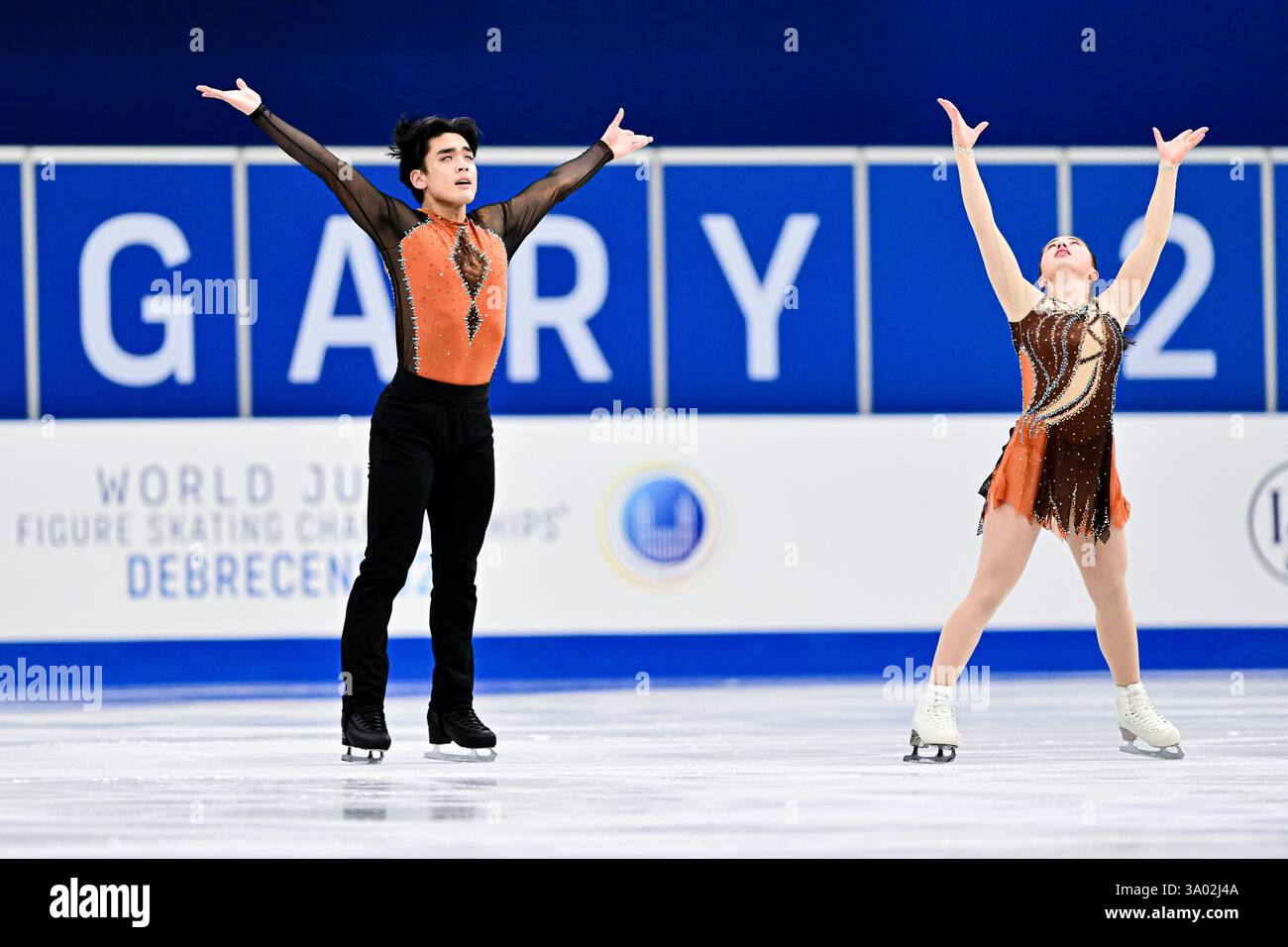 Olivia FLORES & Luke WANG (USA), during Junior Pairs Free Skating, at ...