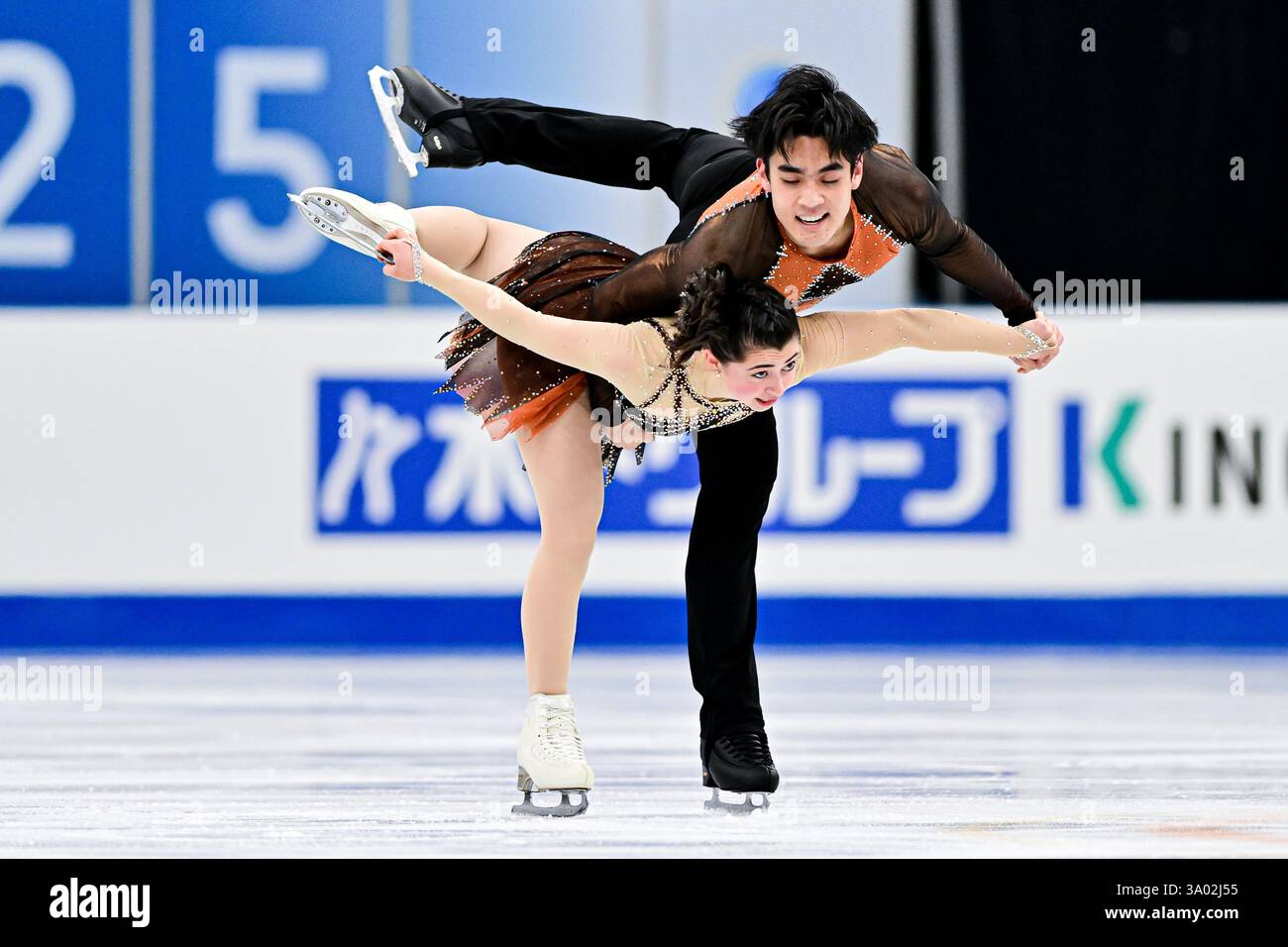 Olivia FLORES & Luke WANG (USA), during Junior Pairs Free Skating, at ...