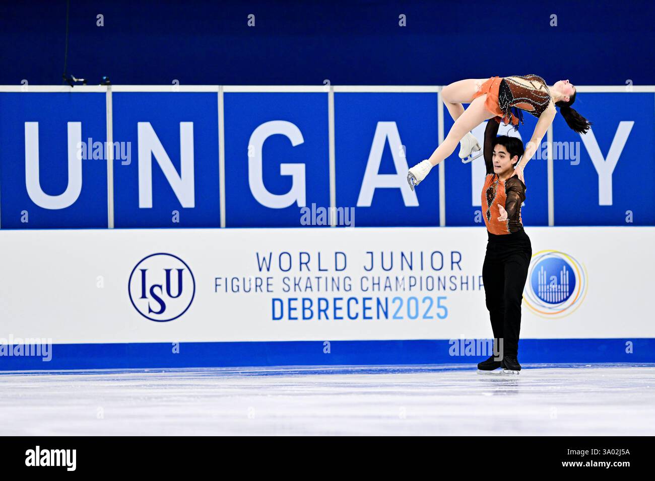 Olivia FLORES & Luke WANG (USA), during Junior Pairs Free Skating, at ...