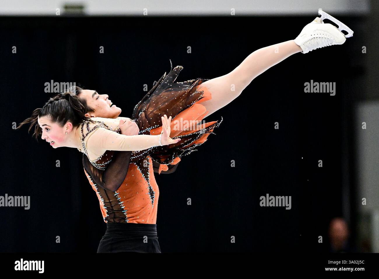 Olivia FLORES & Luke WANG (USA), during Junior Pairs Free Skating, at ...
