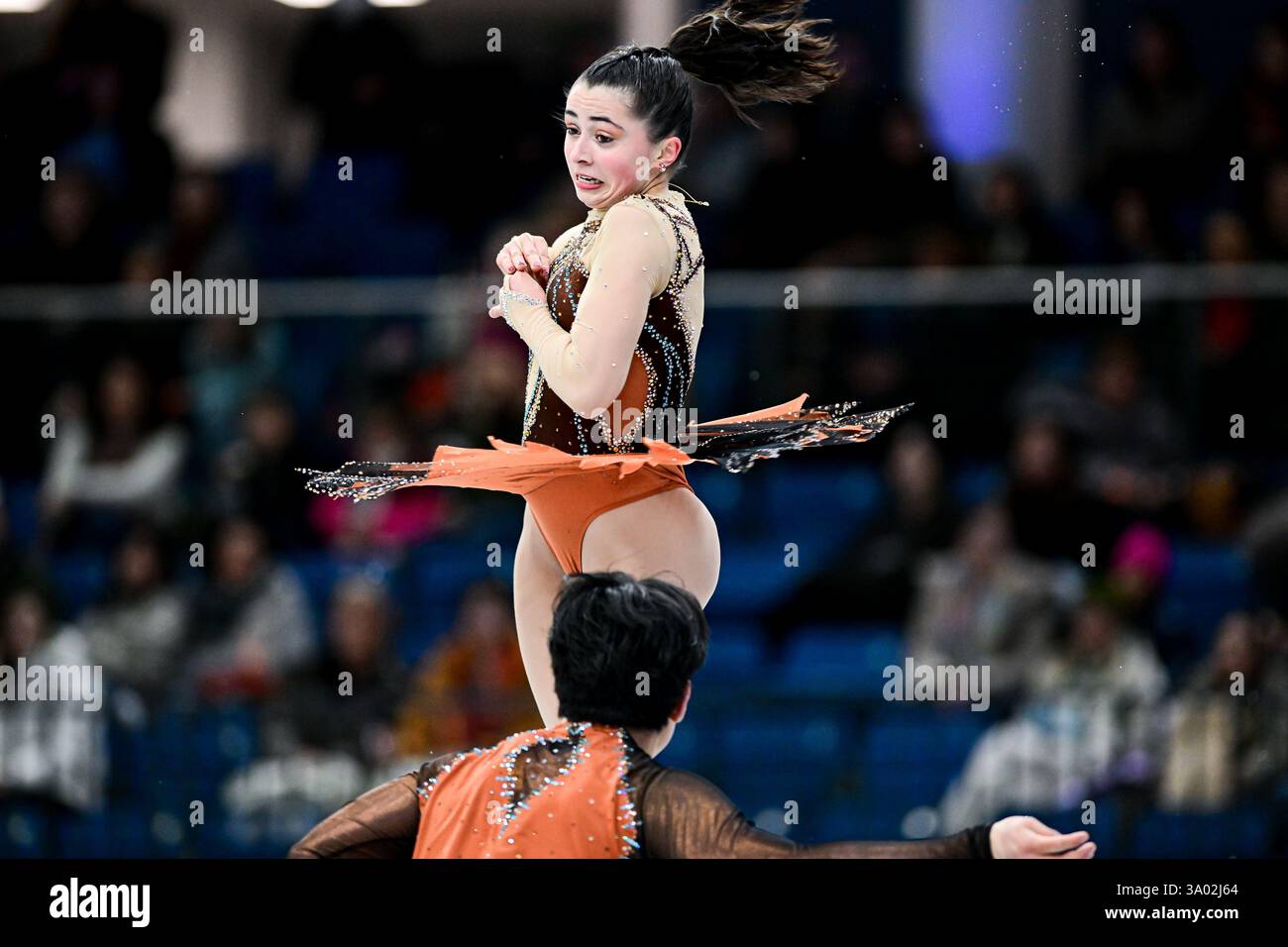 Olivia FLORES & Luke WANG (USA), during Junior Pairs Free Skating, at ...