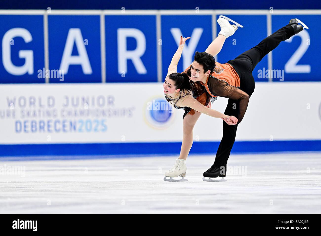 Olivia FLORES & Luke WANG (USA), during Junior Pairs Free Skating, at ...