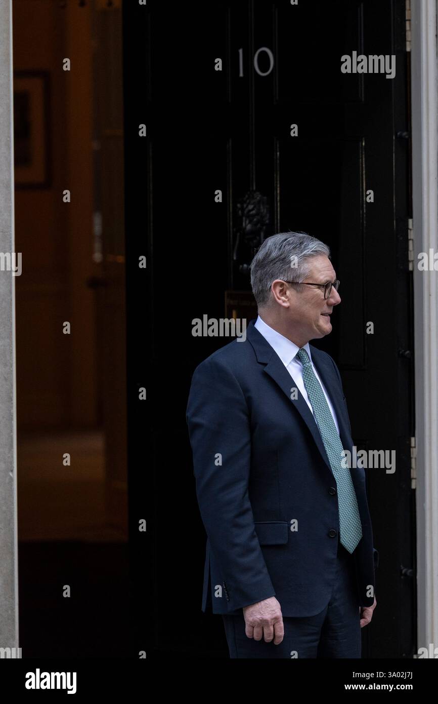 London, UK. 2 March 2025. Prime Minister Sir Keir Starmer waits to ...