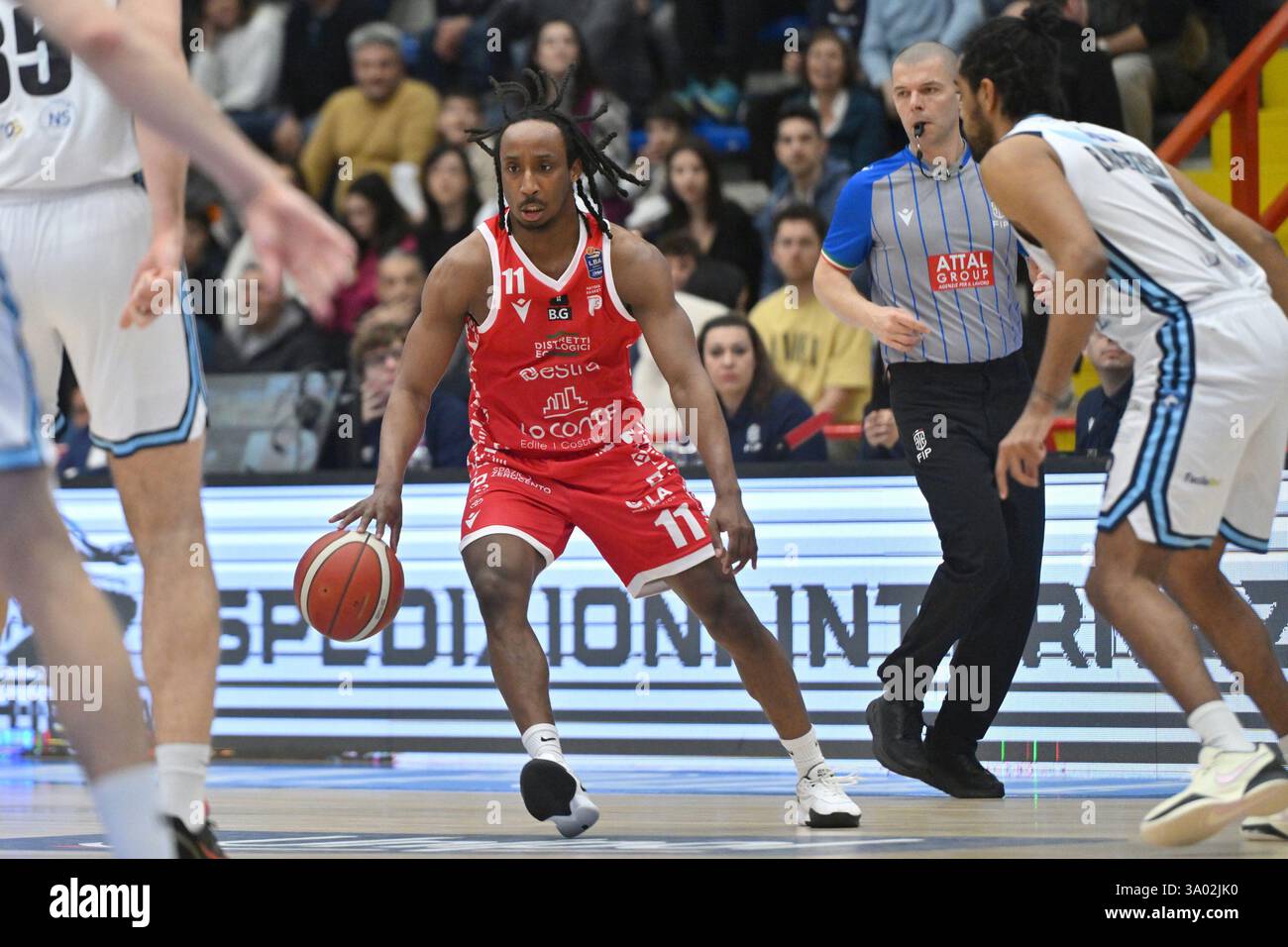 Michael Forrest of Estra Pistoia carries the ball during the match ...