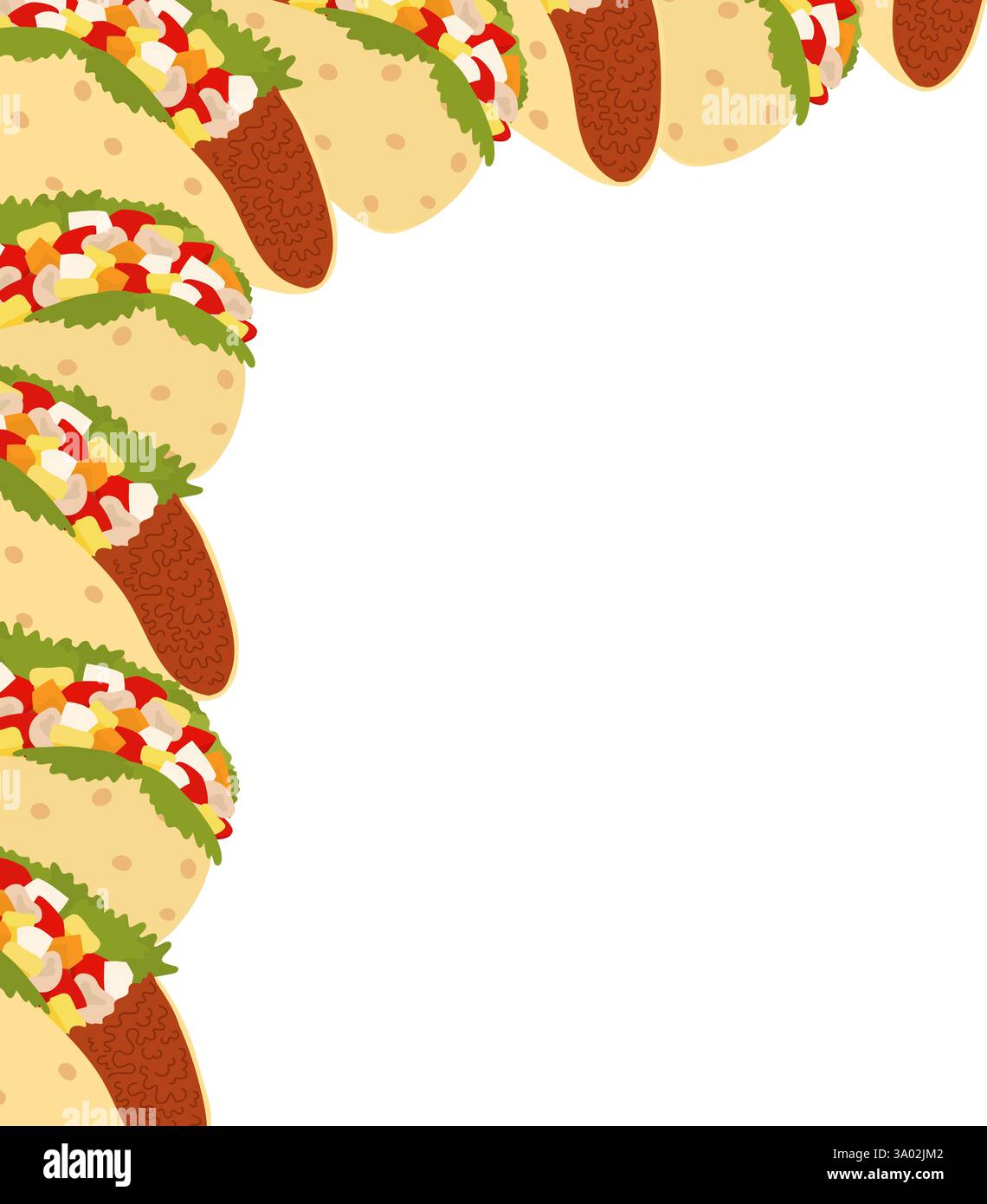Mexican tacos food border background hi-res stock photography and ...